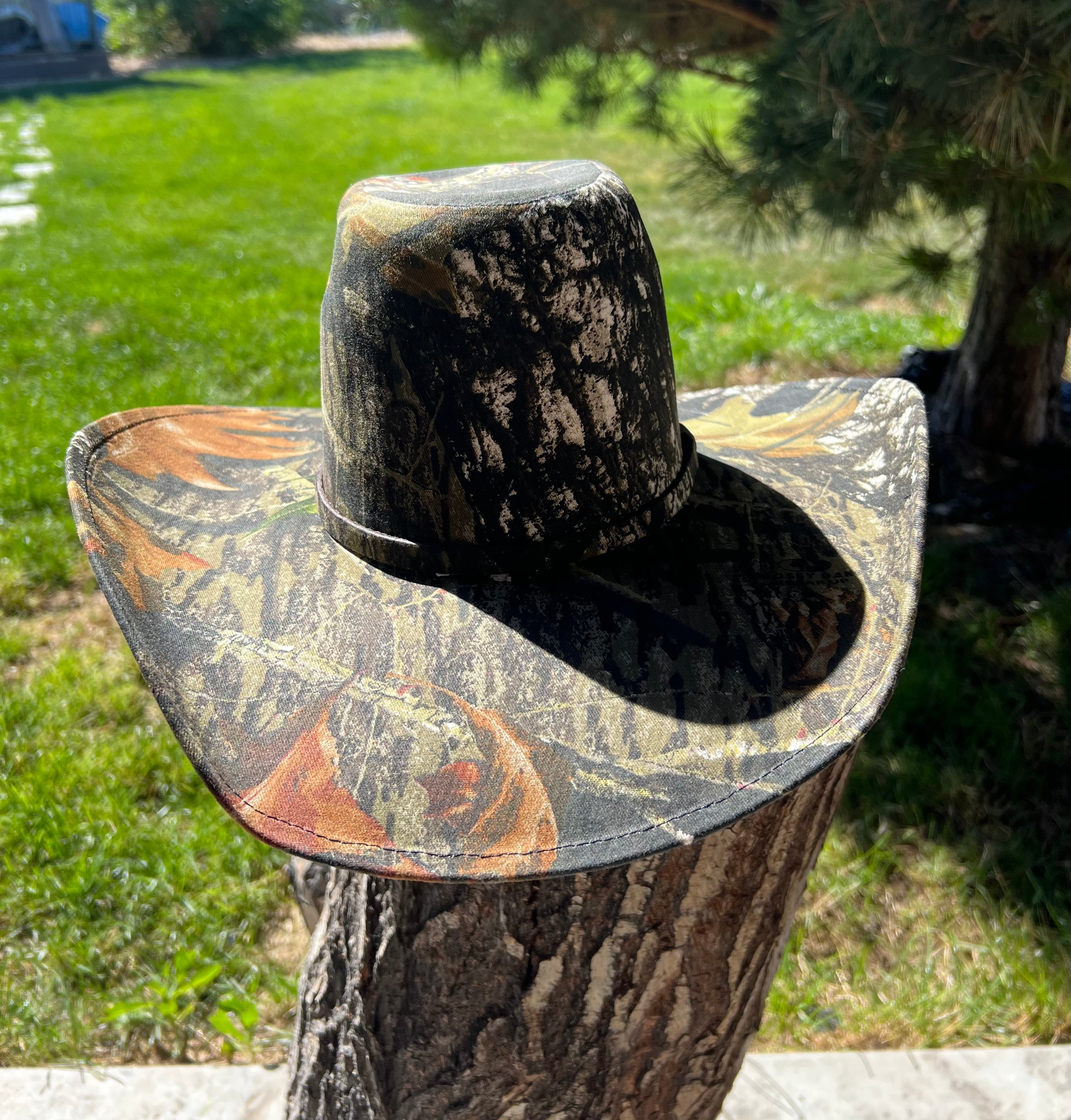 Gone Hunting Mossy Oak Camo Cowboy Hat – Western Warrior Mens